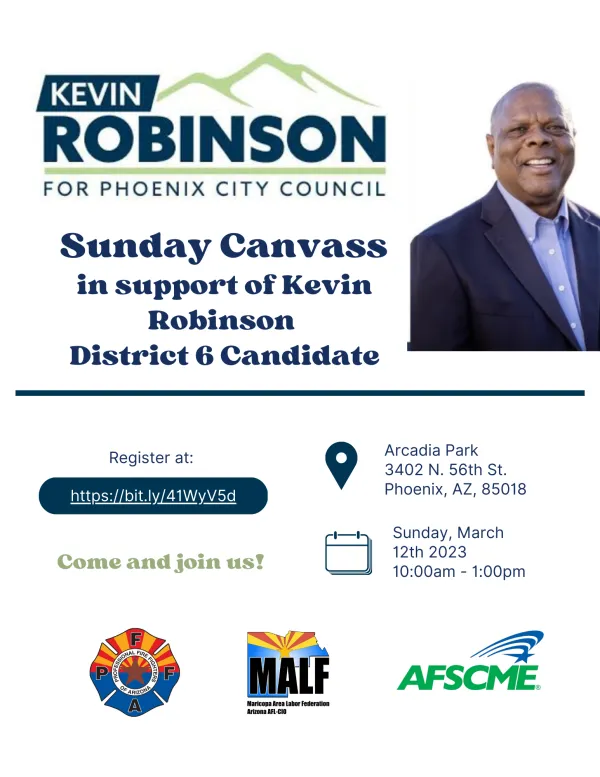 Canvass- Kevin Robinson | Maricopa Area Labor Federation